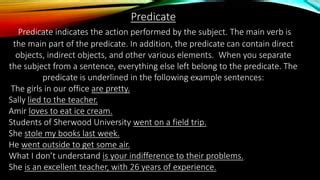 Subject And Predicate PPTX