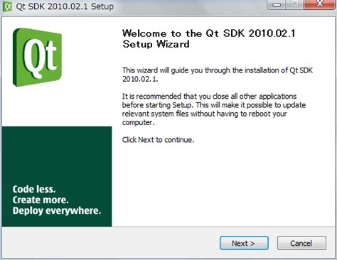 Qt をはじめよう 第 回 Qt SDK のインストール Windows 編