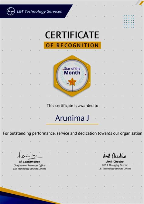 Arunima J On Linkedin Humbled To Be The Star Of The Month Landt Technology Services Looking