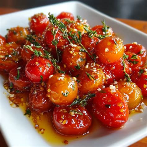 Hot Honey Pickled Cherry Tomatoes