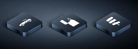 등분 측정 자동차 도로 교통 표지판 및 라이터 아이콘을 설정합니다 벡터 3차원 형태에 대한 스톡 벡터 아트 및 기타 이미지 3차원 형태 가연성 거리 Istock