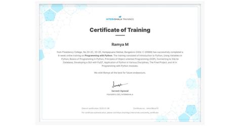 Ramya M On Linkedin Successfully Completed The Programming With Python