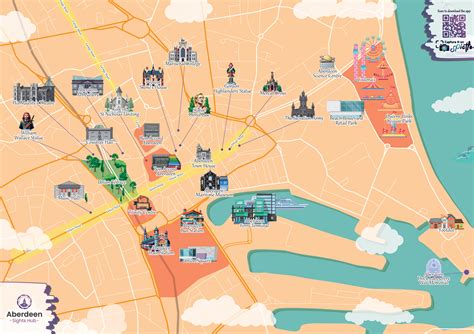 Aberdeen Tourist Map Aberdeen Sights Hub