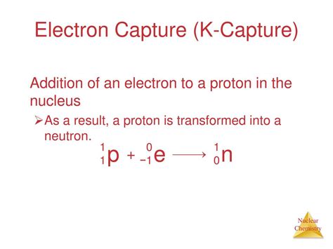 Electron Capture Equation