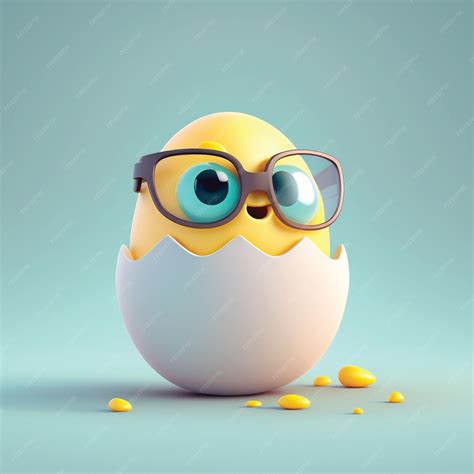 Premium Photo A Egg With Glasses And A Smile On It