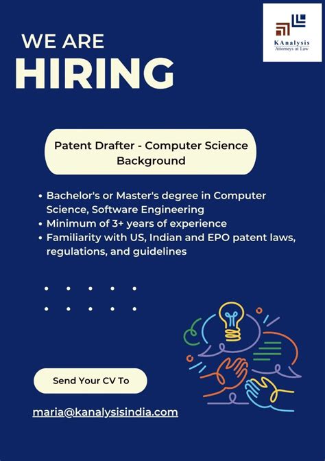 Job Title Patent Drafter Computer Science Background Location Maria Sunny Aneesh