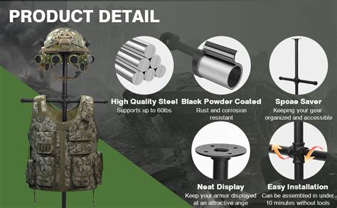 Derkerry Tactical Gear Body Armor Stand Tactical Vest Hanger For