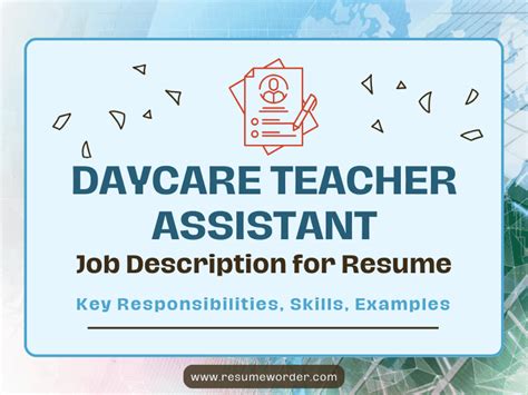 Daycare Teacher Assistant Job Description For Resume 2025 Resumeworder