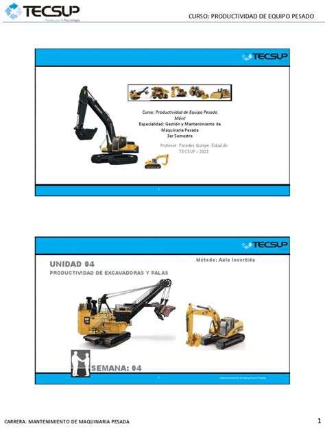 U04 Productividad De Maquinas Giratorias Pdf Equipamiento Pesado