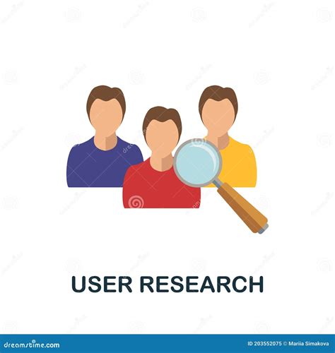 user research flat icon simple element from project management