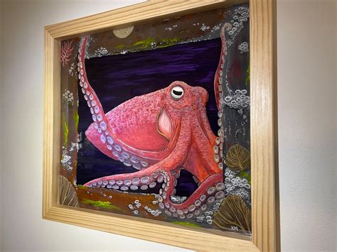 Octopus Wall Art Octopus Painting Wall Decor Etsy