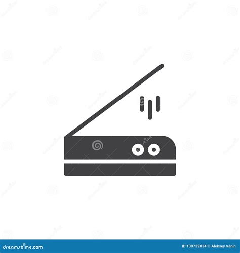 Document Scanner Vector Icon Stock Vector Illustration Of Scan Button