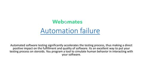 Automation Failure PPT