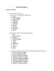 Assignment Module Docx Module Packages Implement In Python For The Dataset Indian