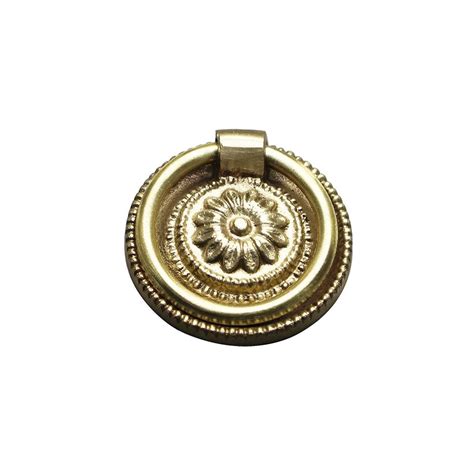 Traditional Rosette Ring Pull Brass Ave Home