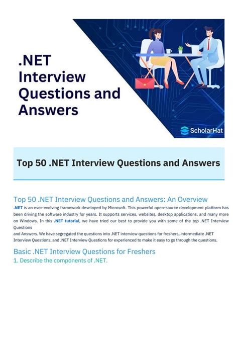 Dot Net Interview Questions Pdf By Scholarhat Pdf