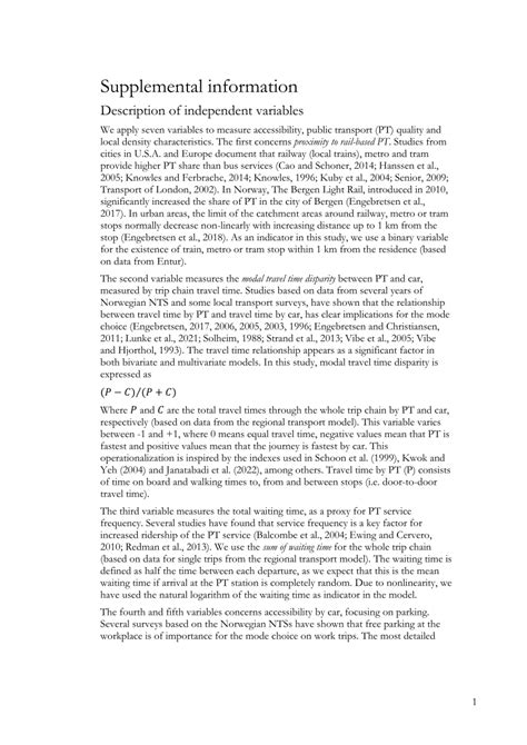 Pdf Public Transport Use On Trip Chains Exploring Various Mode Choice Determinants