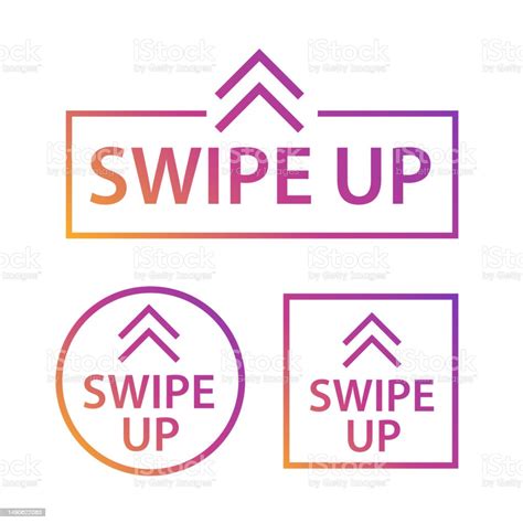 소셜 미디어 아이콘 세트를 위로 스와이프합니다 화살표 버튼 및 소셜 미디어 응용 프로그램 광고 및 마케팅을위한 웹 아이콘 스크롤하거나 위로 스와이프합니다 벡터 그림