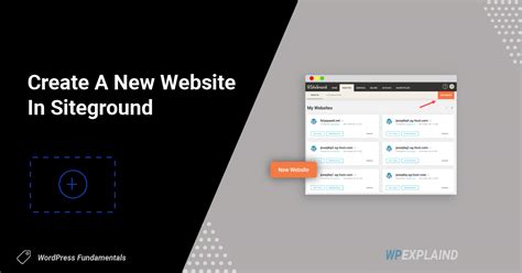 Create A Website In Siteground Installing Wordpress