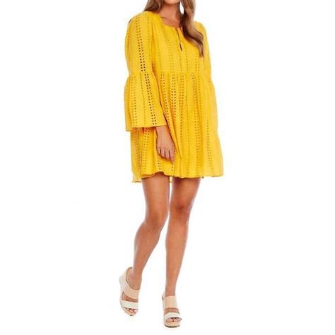 Mud Pie Dresses New Mudpie Raylee Eyelet Dress In Mustard Poshmark