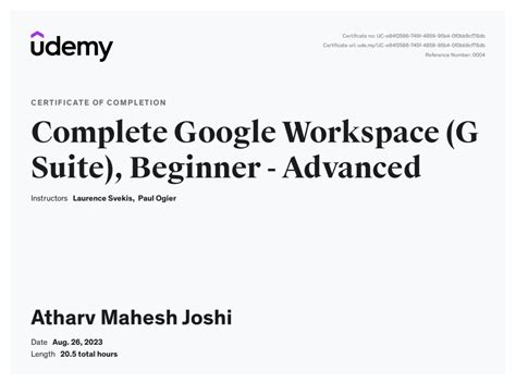 Atharv Joshi On Linkedin Udemy Course Completion Certificate