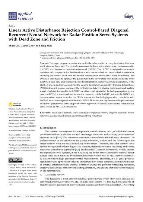 pdf linear active disturbance rejection control based diagonal