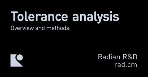 Tolerance Analysis
