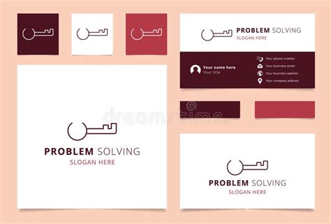 Problem Solving Logo Design With Editable Slogan Branding Book And Business Card Template
