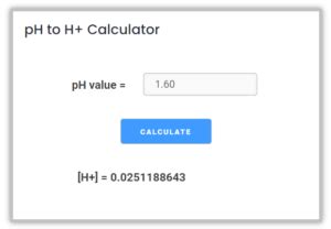 PH To H Or H3O Calculator Chemistry