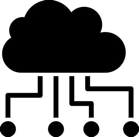 Cloud Computing Icon In Black And White Color 24275461 Vector Art At Vecteezy