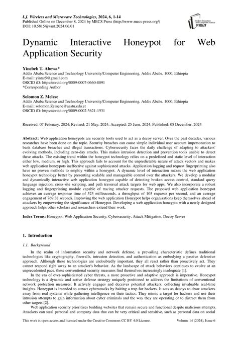 Pdf Dynamic Interactive Honeypot For Web Application Security