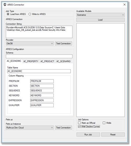 Aries Connector User Guide How To Load From Aries Database Ruths Ai Product Support