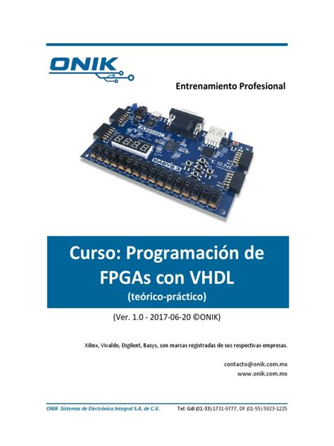 Curso Onik Fpgas Vhdl V1p0 Pdf Arreglos De Compuertas Lógicas Programables En Sitio