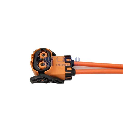 2 Pin High Voltage Interlock Connector Plug 250a 50mm² Shielded Cable A Key Right Angle