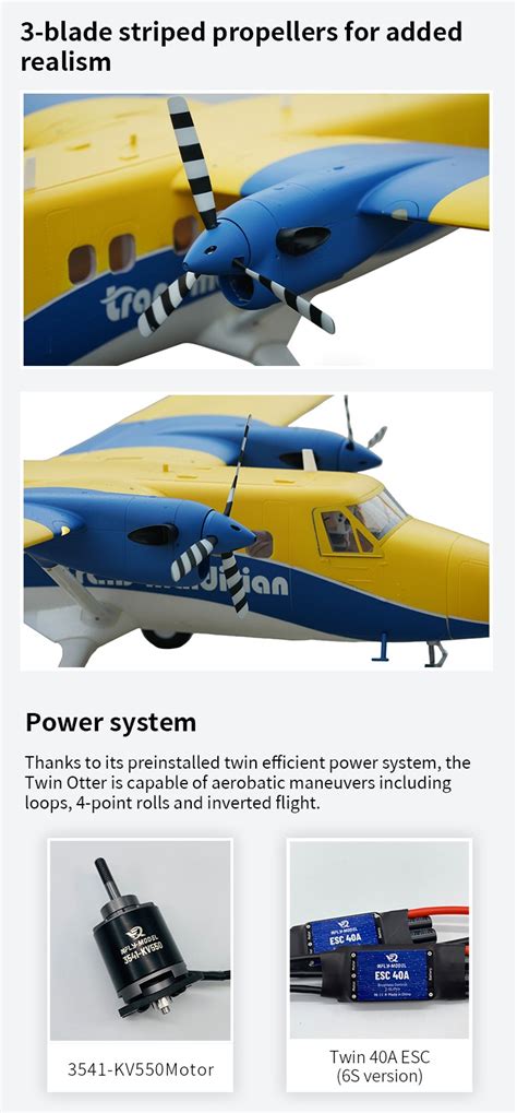 XFly 1800mm Twin Otter Float Optional PNP RC Plane Xfly Ot
