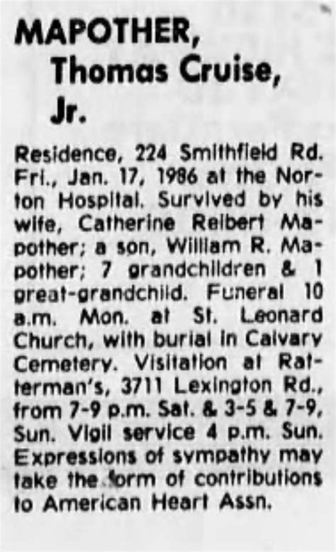Thomas Cruise Mapother Jr 1907 1986 Find A Grave Memorial