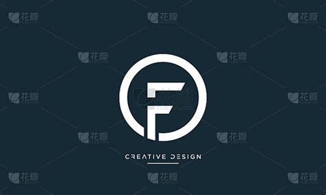 OF或FO字母豪华标志矢量设计