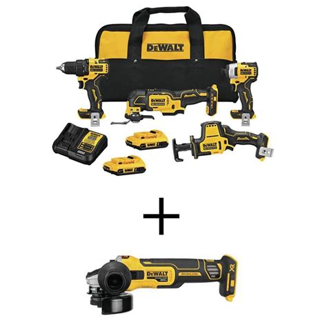 Dewalt Atomic 20v Max Cordless Brushless 4 Tool Combo Kit And 20v Max