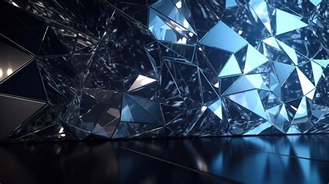 Abstract Glass Surface With Reflective Shadows 3d Polygonal Mesh