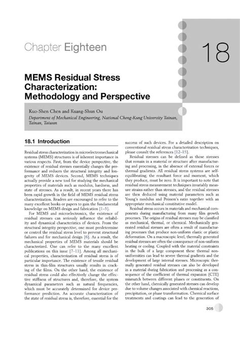 Pdf Mems Residual Stress Characterization Dokumentips