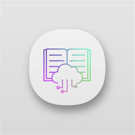 Big Data App Icon Uiux User Interface Cloud Computing Machine