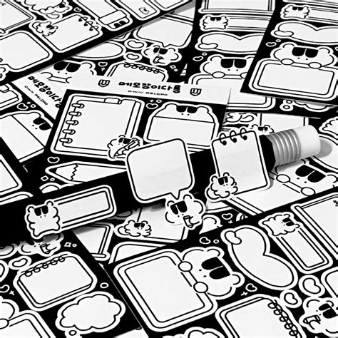 오운레코드 메모장이다롱 모조지 스티커 위시버킷