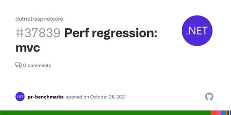 Perf Regression Mvc · Issue 37839 · Dotnetaspnetcore · Github