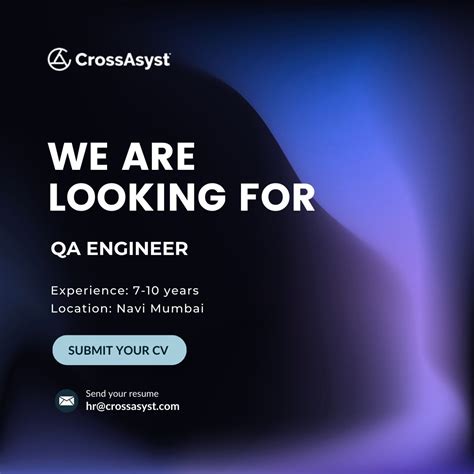 Hiring Qaengineer Aws Techjobs Mumbaijobs Crossasyst Infotech Private Limited