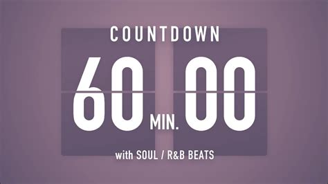 60 Minutes [ 1 Hour ] Countdown Timer Flip Clock🎵 Soul Randb Beats 🎧