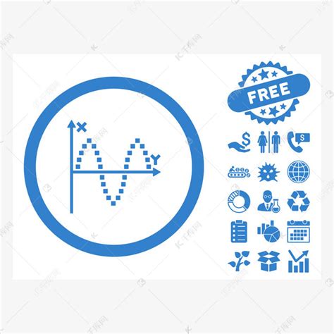 正弦波情节平面矢量图标与奖金素材图片免费下载 千库网