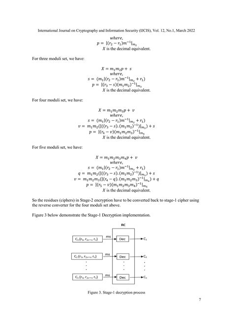 Secured Paillier Homomorphic Encryption Scheme Based On The Residue Number System Pdf