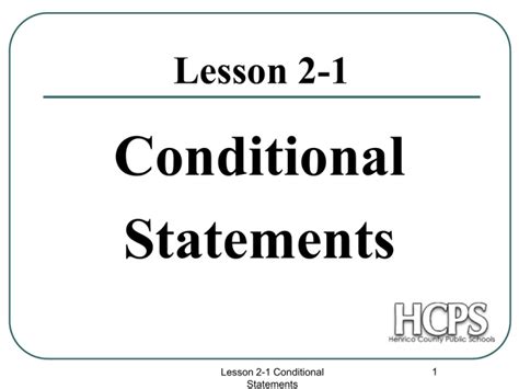 Conditional Statements And Symbolic Logic