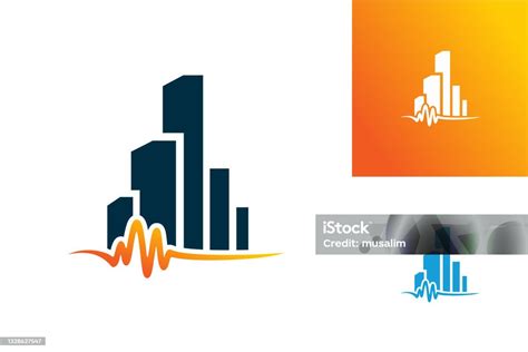 펄스 시티 로고 템플릿 디자인 벡터 엠블럼 디자인 컨셉 크리에이티브 심볼 아이콘 개념에 대한 스톡 벡터 아트 및 기타 이미지 개념 개념과 주제 건강 진단 Istock