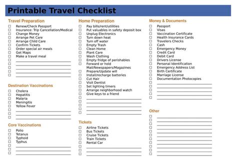 Blank Checklist Template Word Pdf Therealvast